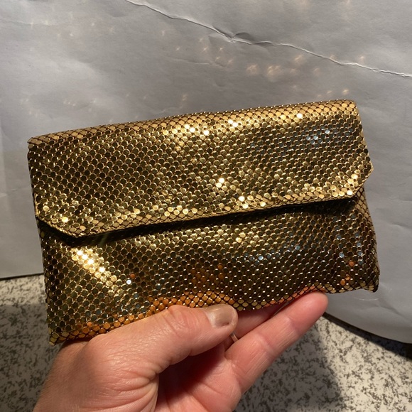 Bags | Vintage Gold Tone Mesh Envelope Bag | Poshmark